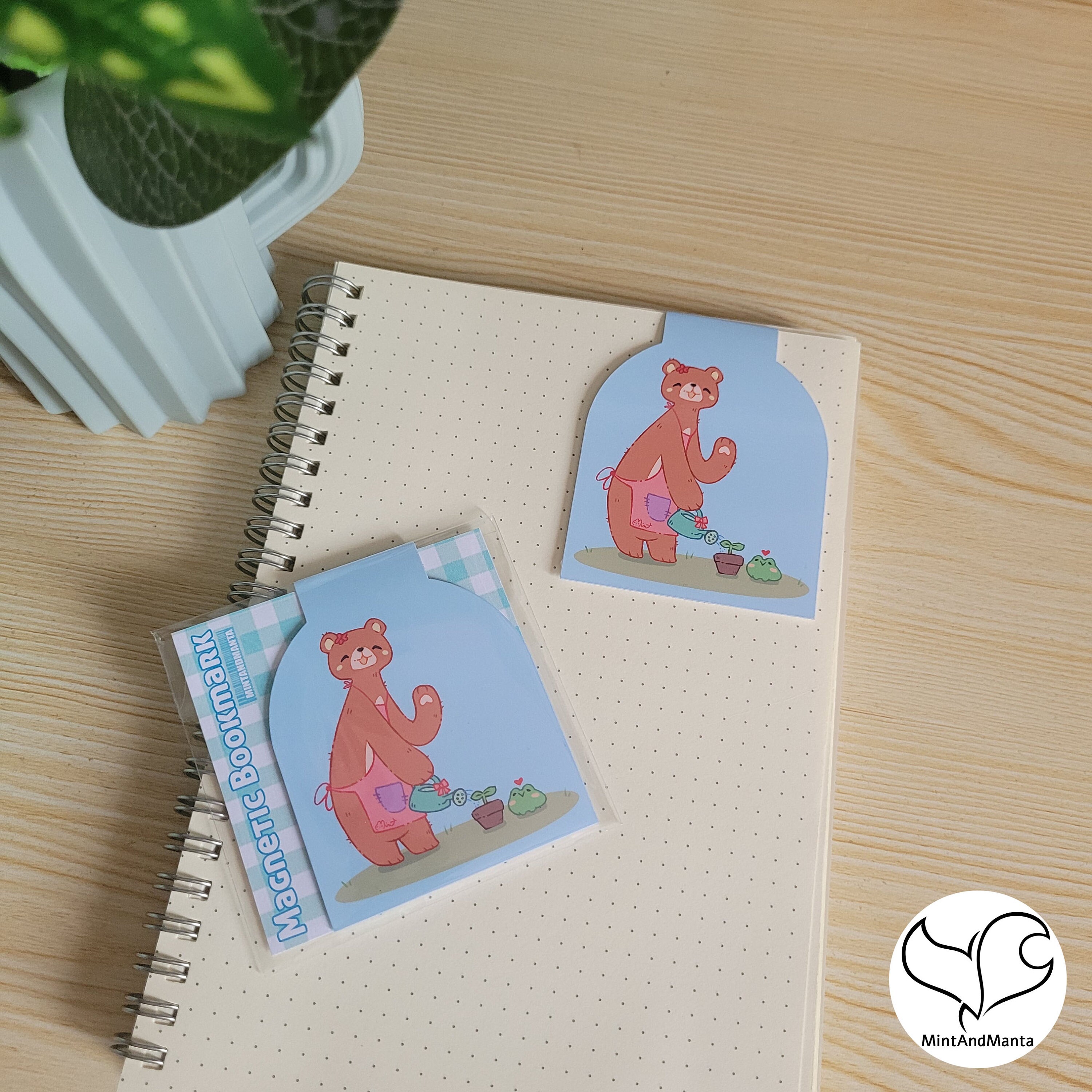 Bea and Franky Collection Handmade Memopad Notepad Button Pin Sticker ...
