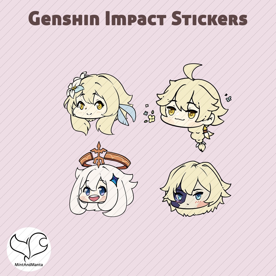 Genshin Impact Waterproof Vinyl Stickers | Laptop Sticker, Deco Sticker ...
