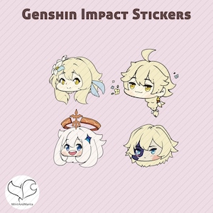 Genshin Impact Waterproof Vinyl Stickers | Laptop Sticker, Deco Sticker ...
