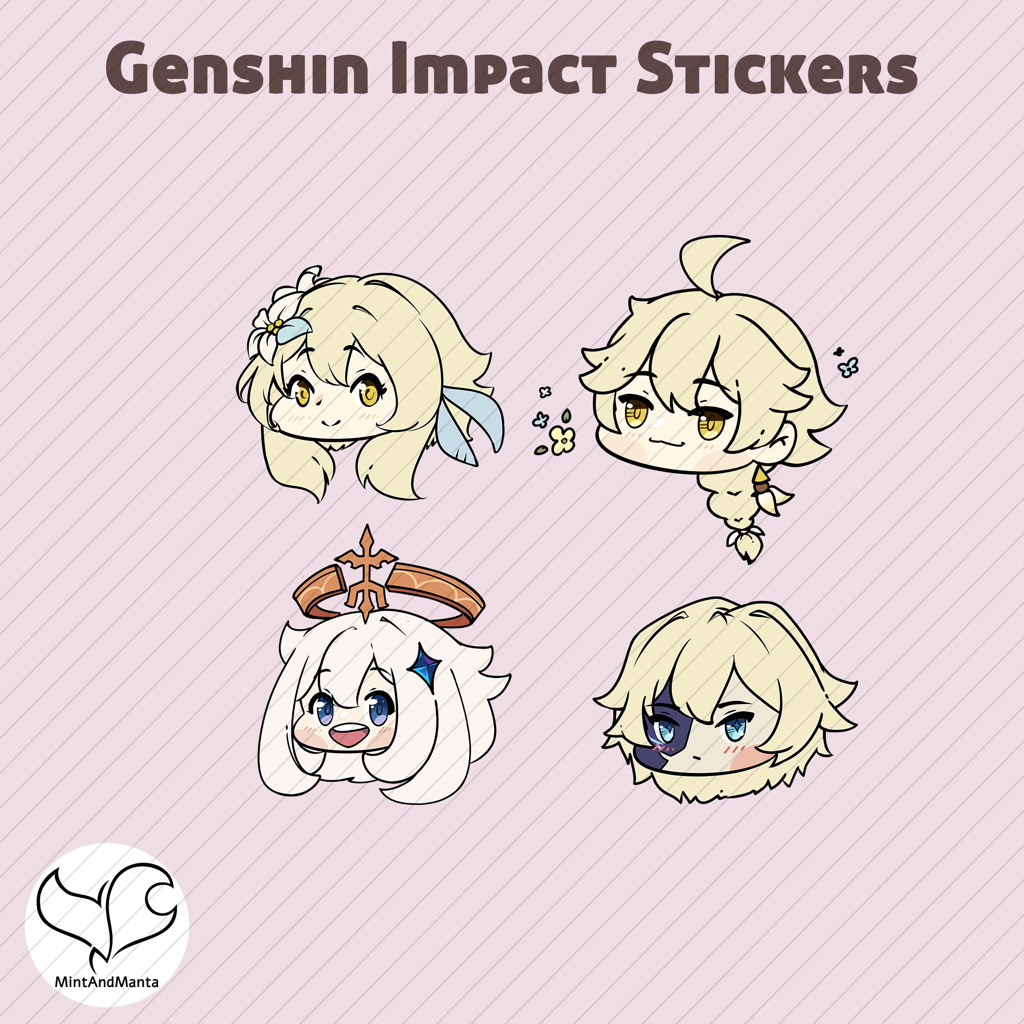 Genshin Impact Waterproof Vinyl Stickers | Laptop Sticker, Deco Sticker ...