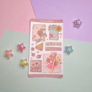 Aesthetic Girls Sticker Sheet | Journal Stickers | Planner Stickers ...