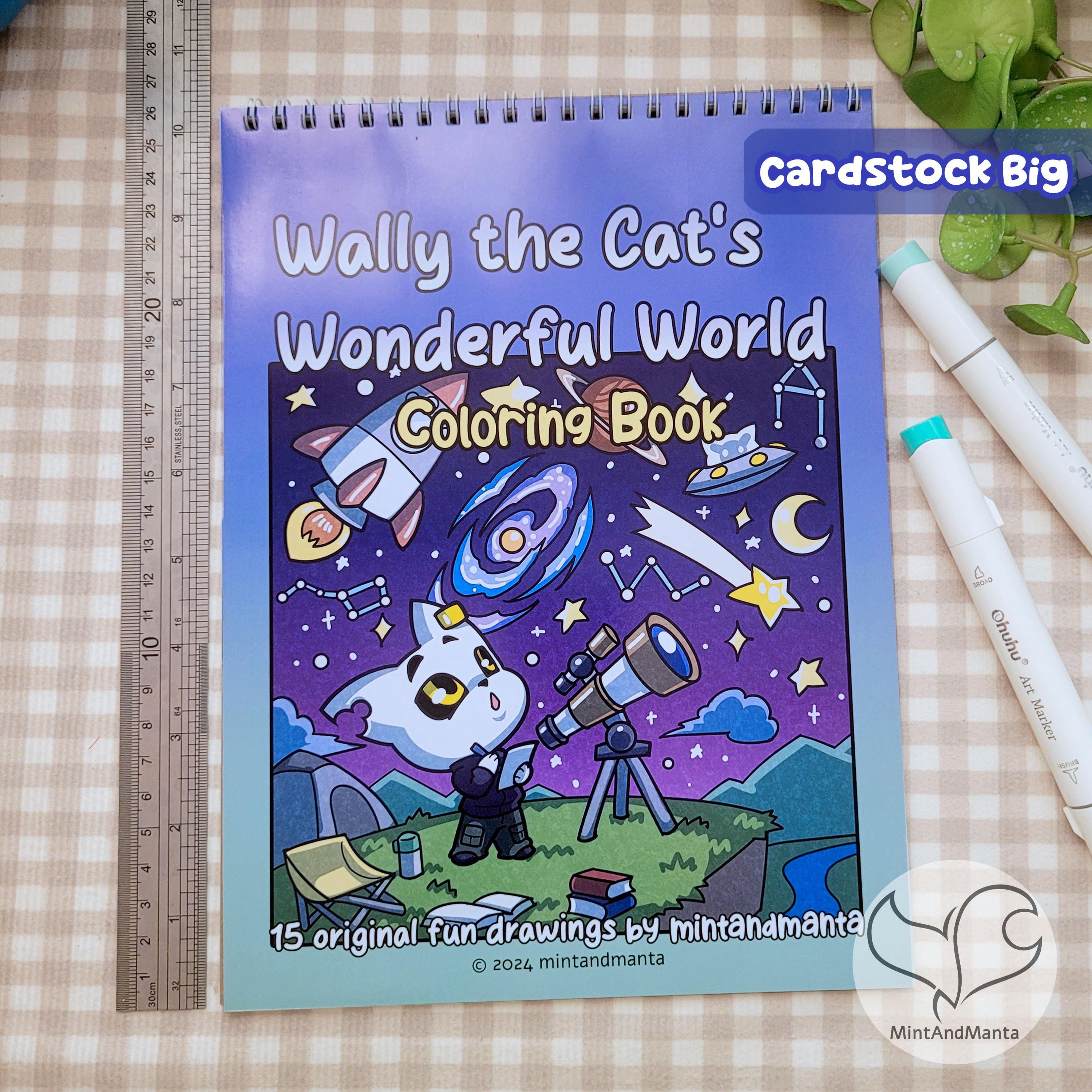 Wally the Cat's Wonderful World Coloring Book | Cute Coloring Book for ...