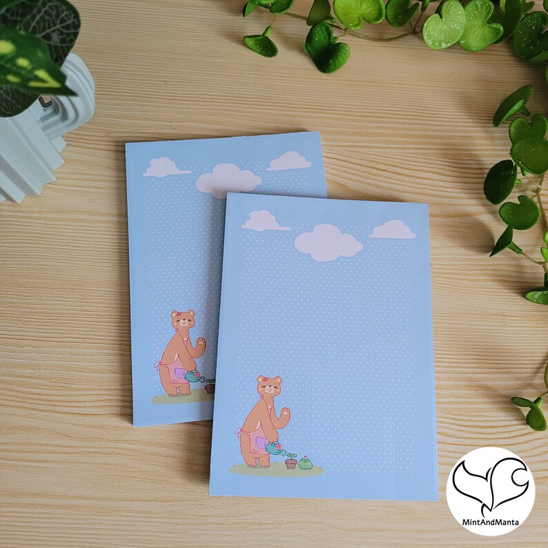 Bea and Franky Collection Handmade Memopad Notepad Button Pin Sticker ...