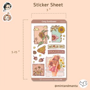 Aesthetic Girls Sticker Sheet | Journal Stickers | Planner Stickers ...