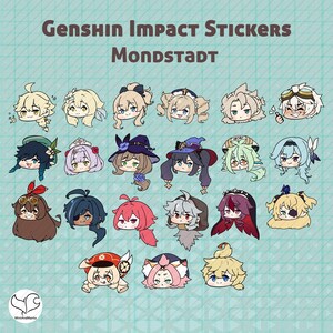 Genshin Impact Waterproof Vinyl Stickers | Laptop Sticker, Deco Sticker ...