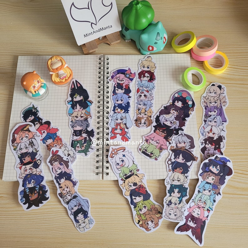 Genshin Impact Bookmark | Books | Cute Bookmark | School Supply ...