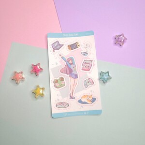 Aesthetic Girls Sticker Sheet | Journal Stickers | Planner Stickers ...