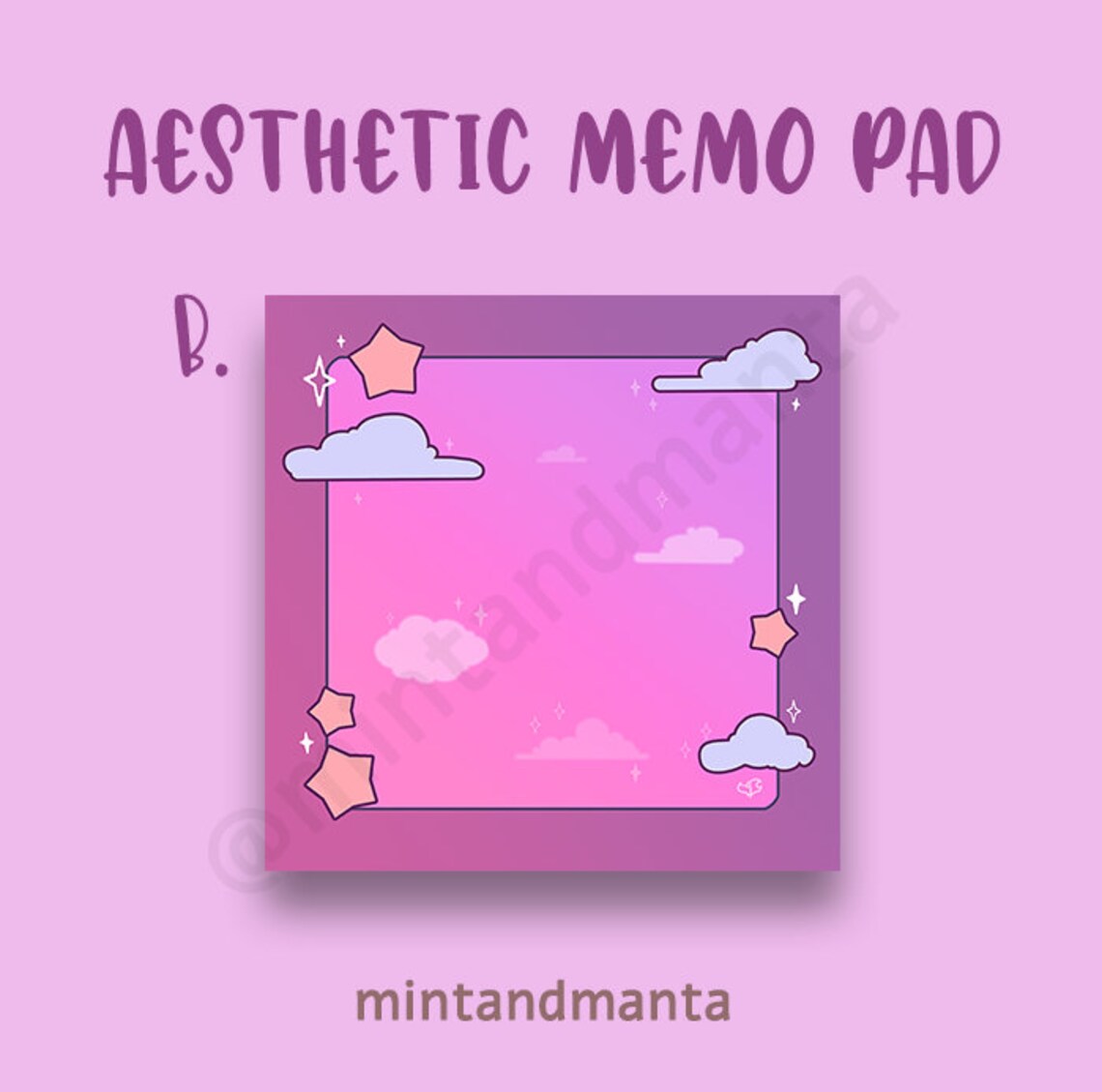 Aesthetic Dreamy Memo Pads Notepad Hand-crafted Notepads - Etsy