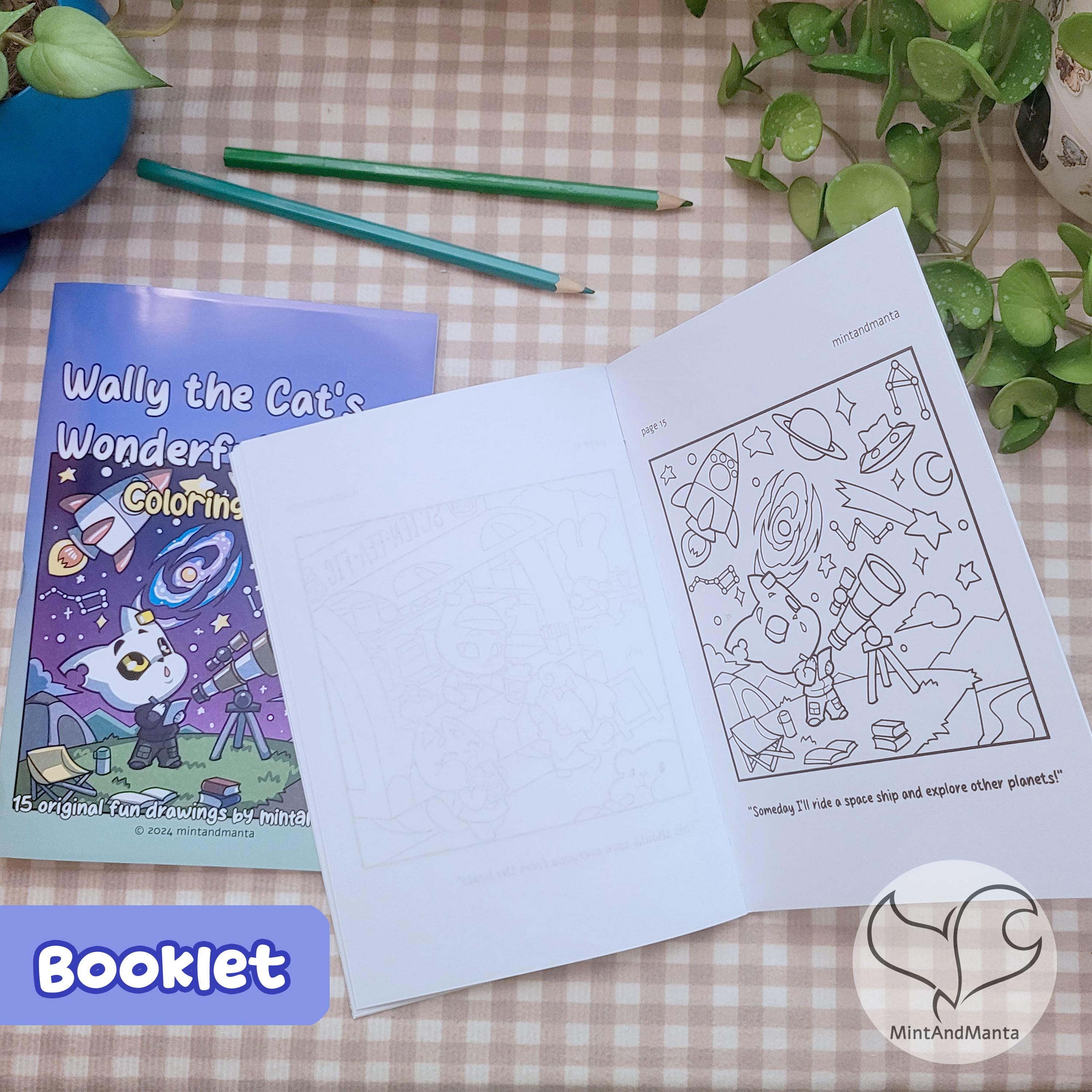 Wally the Cat's Wonderful World Coloring Book | Cute Coloring Book for ...