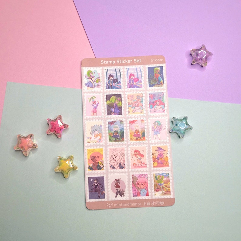 Aesthetic Girls Sticker Sheet | Journal Stickers | Planner Stickers ...
