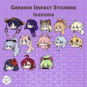 Genshin Impact Waterproof Vinyl Stickers | Laptop Sticker, Deco Sticker ...