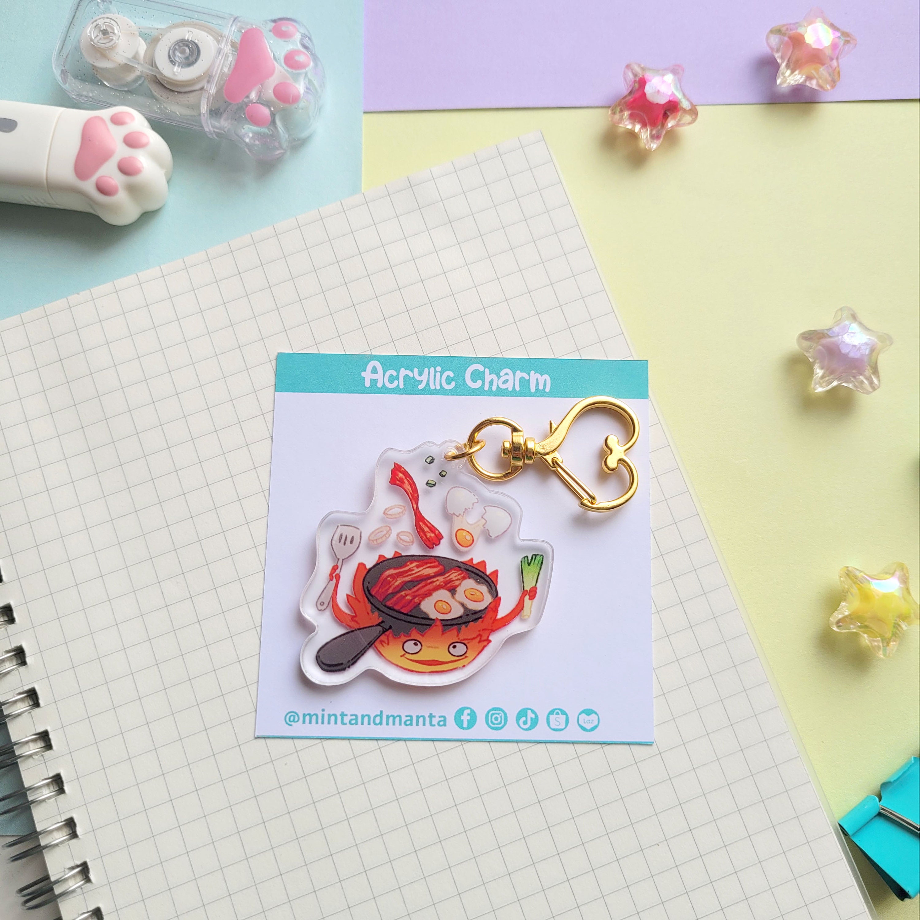 Ghibli Inspired Acrylic Charms | Keychain | Keyring| Totoro, Howl's ...