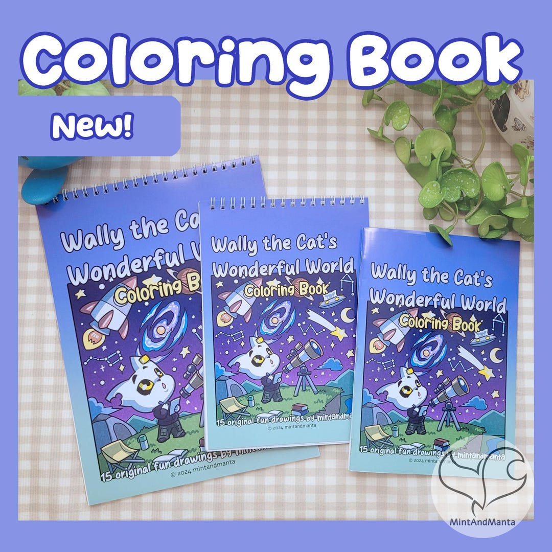Wally the Cat's Wonderful World Coloring Book Cute Coloring Book for ...