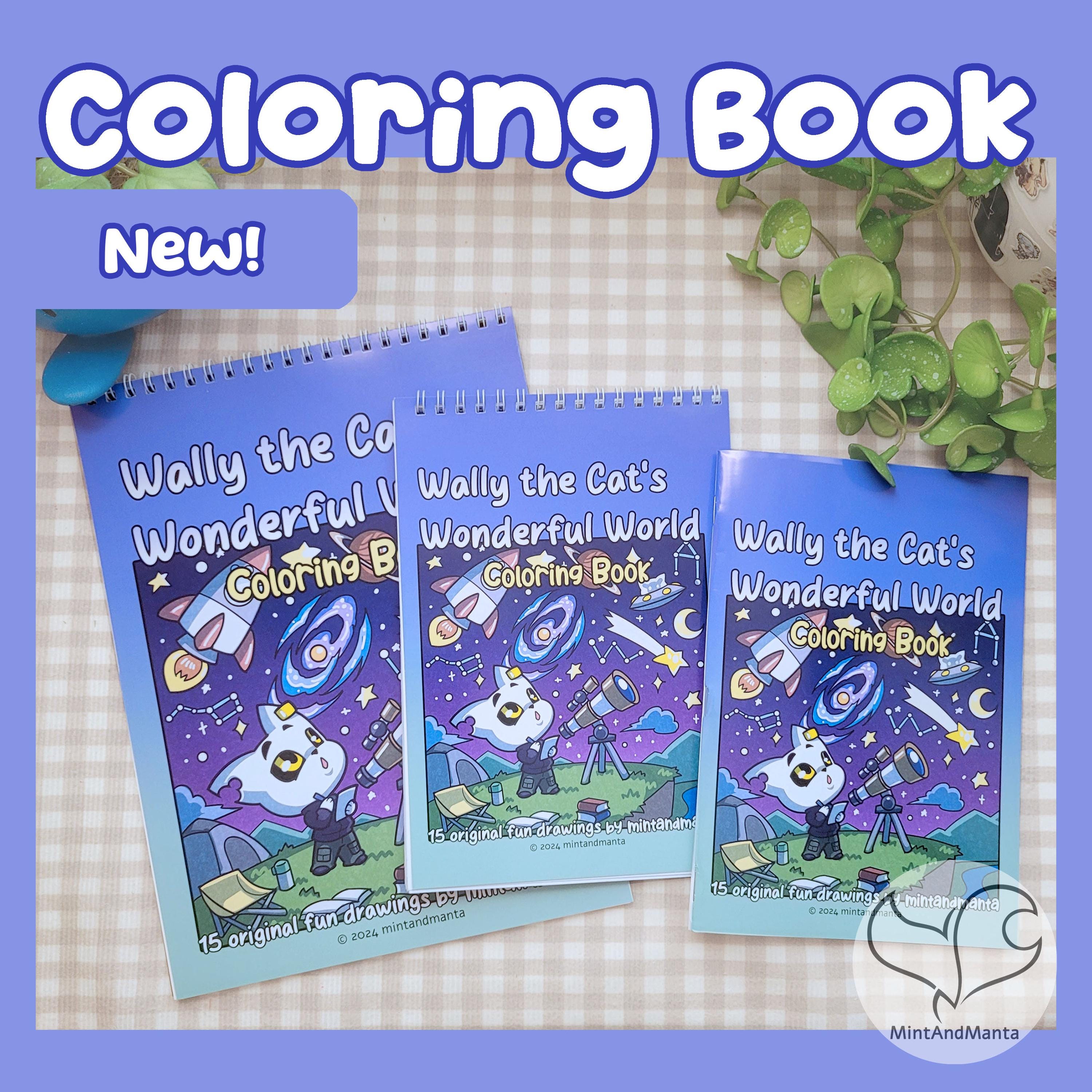 Wally the Cat's Wonderful World Coloring Book | Cute Coloring Book for ...