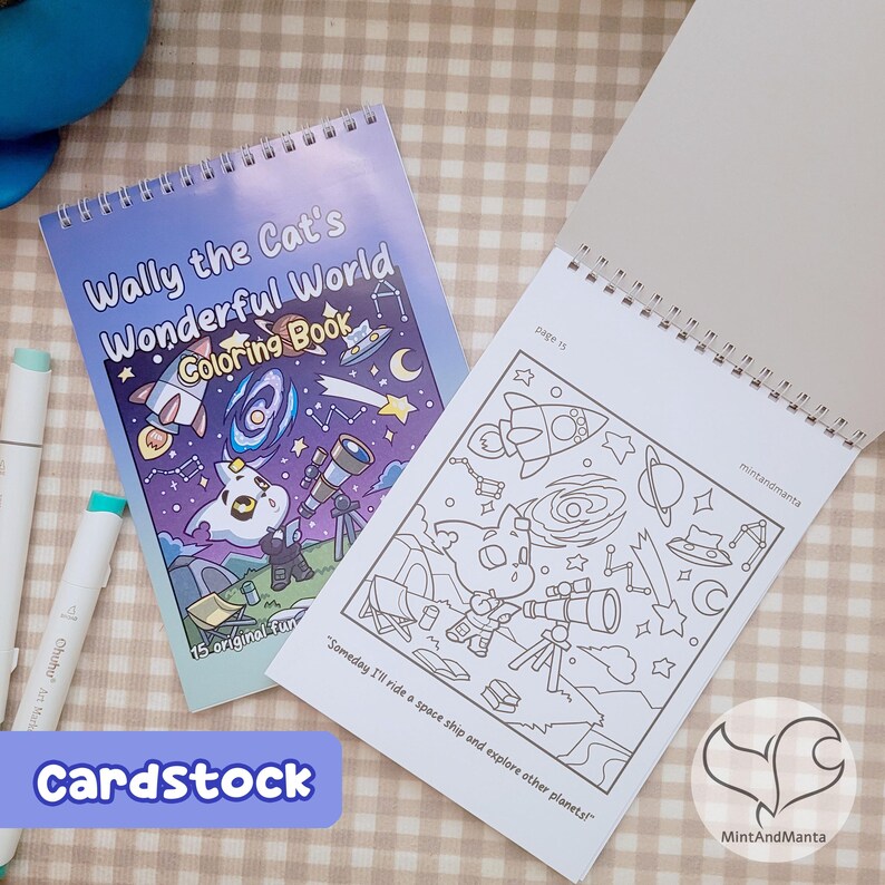 Wally the Cat's Wonderful World Coloring Book | Cute Coloring Book for ...