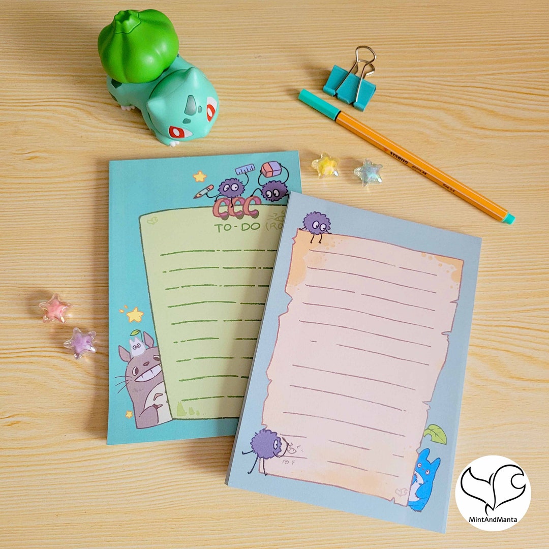 Ghibi Aesthetic Notepads | Handcrafted | Handmade | Memo Pad ...