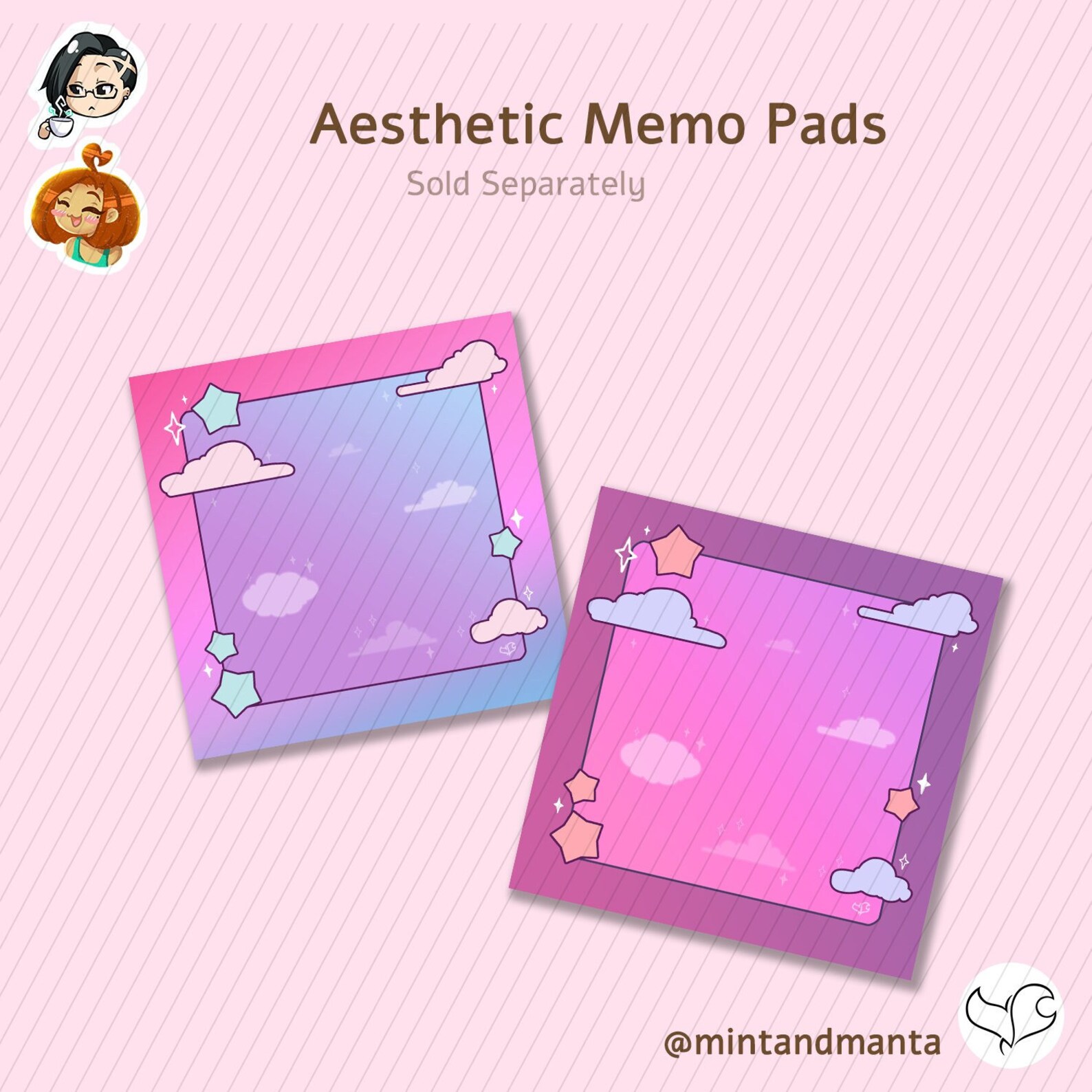 Aesthetic Dreamy Memo Pads | Notepad | Hand-crafted Notepads - Etsy