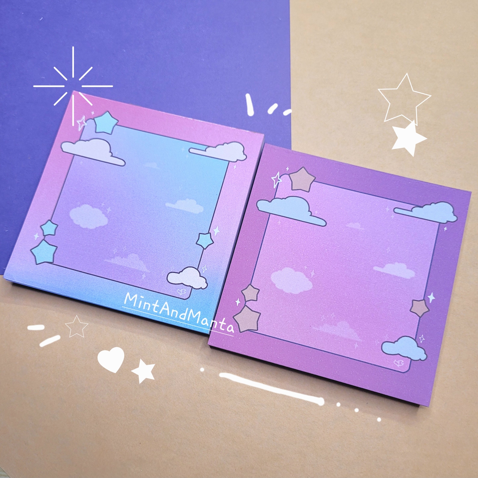 Aesthetic Dreamy Memo Pads | Notepad | Hand-crafted Notepads - Etsy