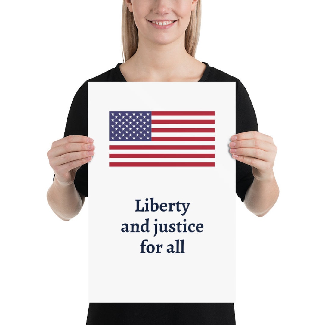 Liberty and Justice for All, Poster - Etsy