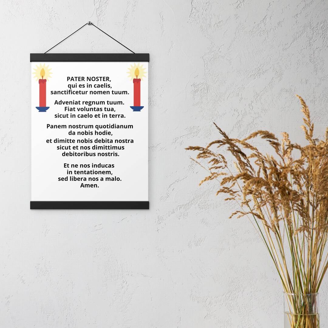 Pater Noster Poster With Hangers - Etsy