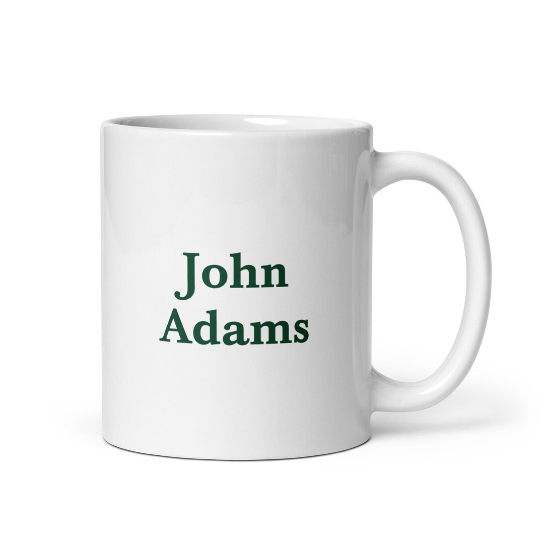 John Adams White Glossy Mug - Etsy