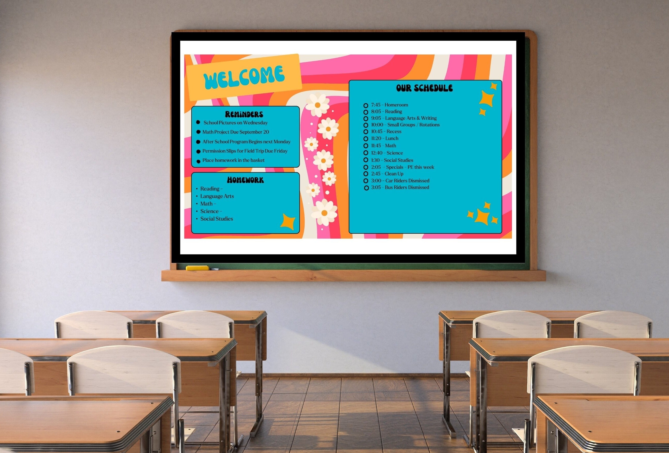 RETRO GROOVY GOOGLE Slides & Powerpoint Templates Retro Vibes Theme ...