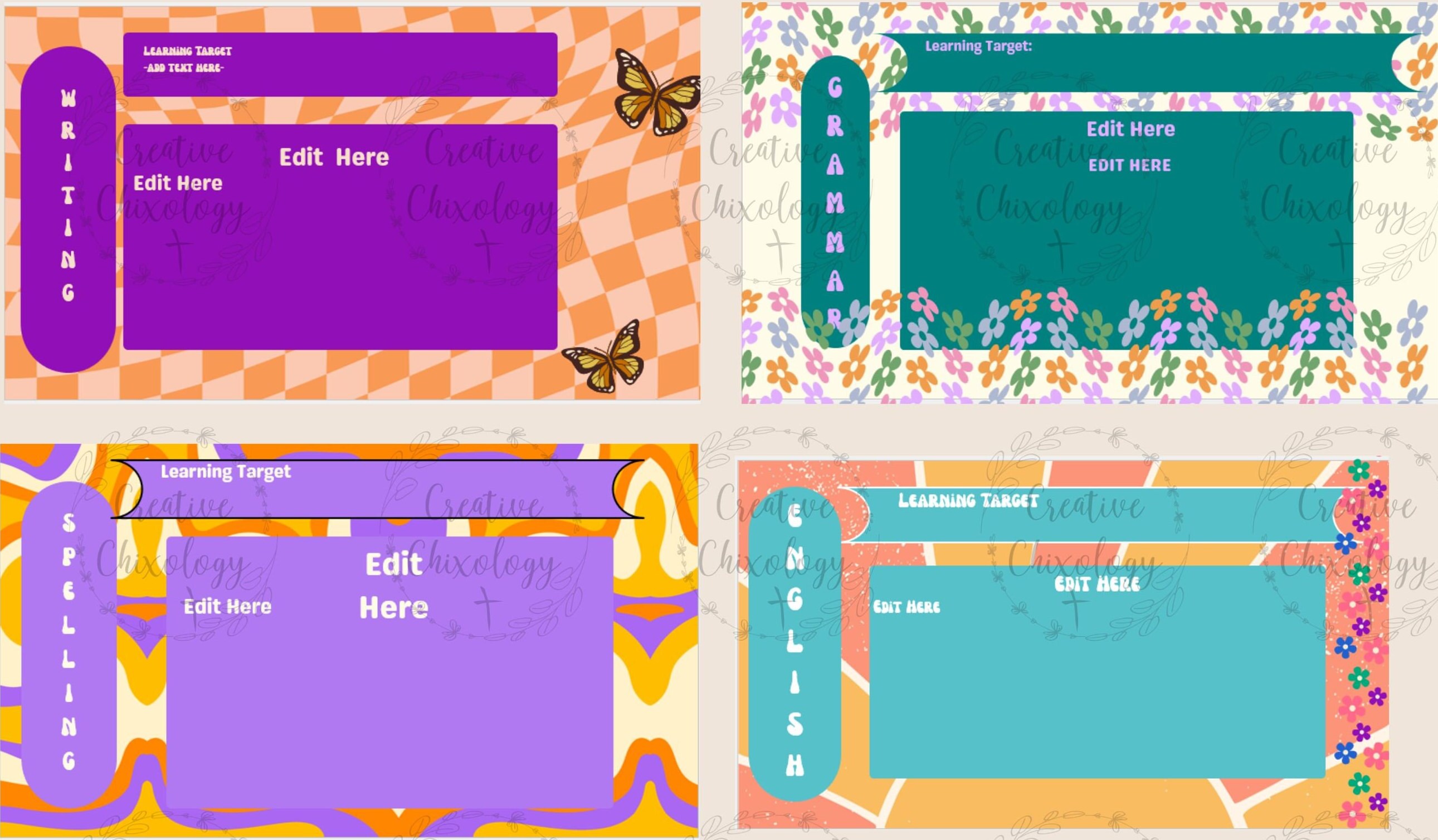 RETRO GROOVY GOOGLE Slides & Powerpoint Templates Retro Vibes Theme ...