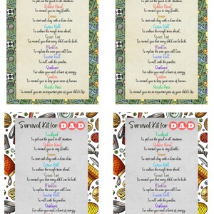INSTANT DOWNLOAD - Survival Kit for Dad - Survival Kit for Dad - Gift ...