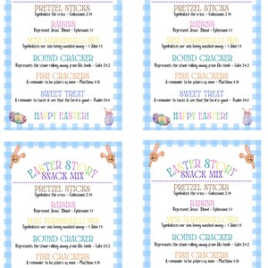 INSTANT DOWNLOAD Easter Story Snack Mix Printable Card Tag - Treats ...