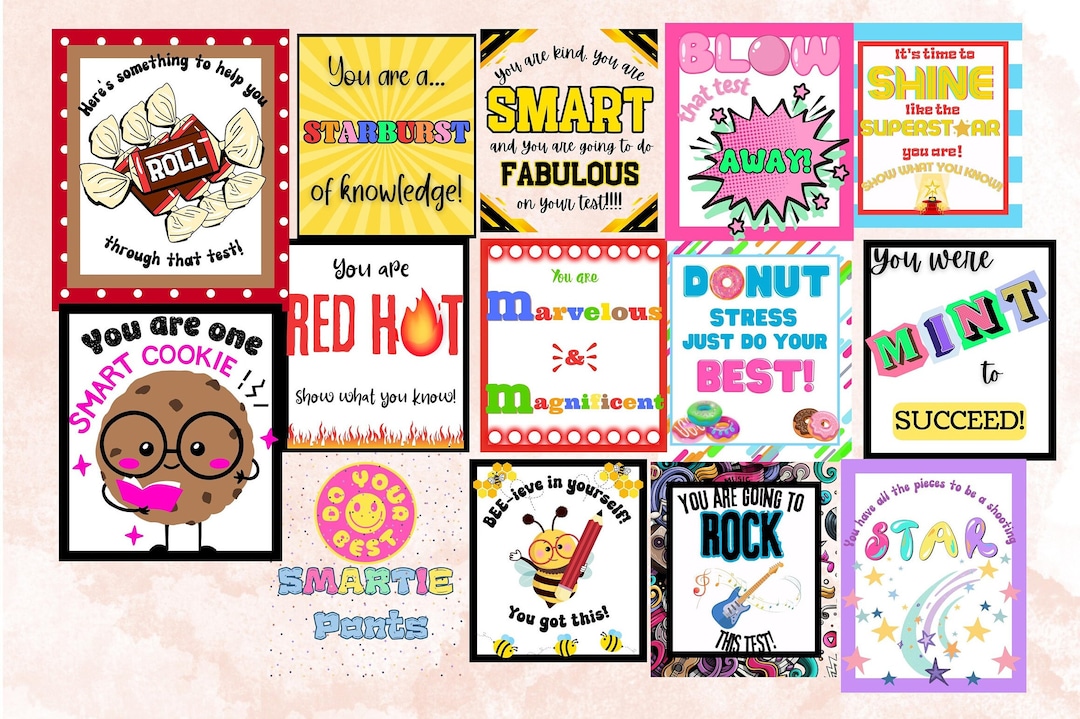 Test Motivation Treat Tags: Candy Encouragement (digital Download) - Etsy