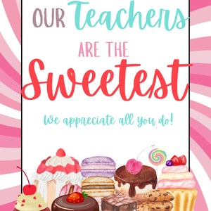 Teacher Appreciation Signs Bundle Teacher Thank You Flyers - Instant ...