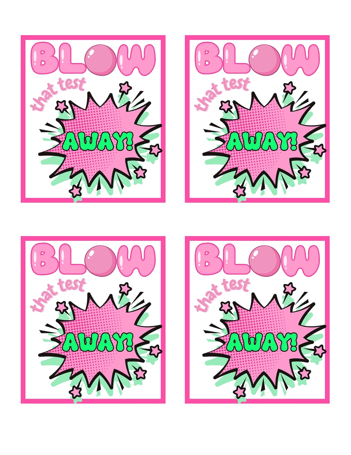 Test Motivation Treat Tag, Testing Treats, Treat Tags, State Testing ...