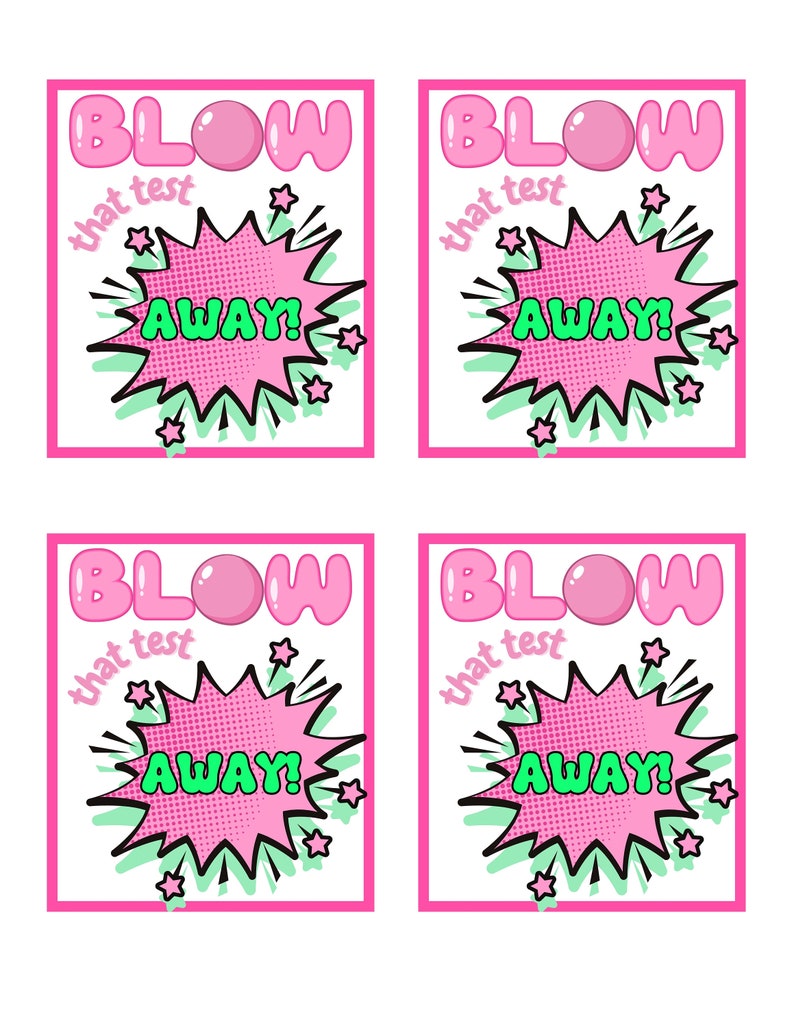 Test Motivation Treat Tags: Candy Encouragement (digital Download) - Etsy