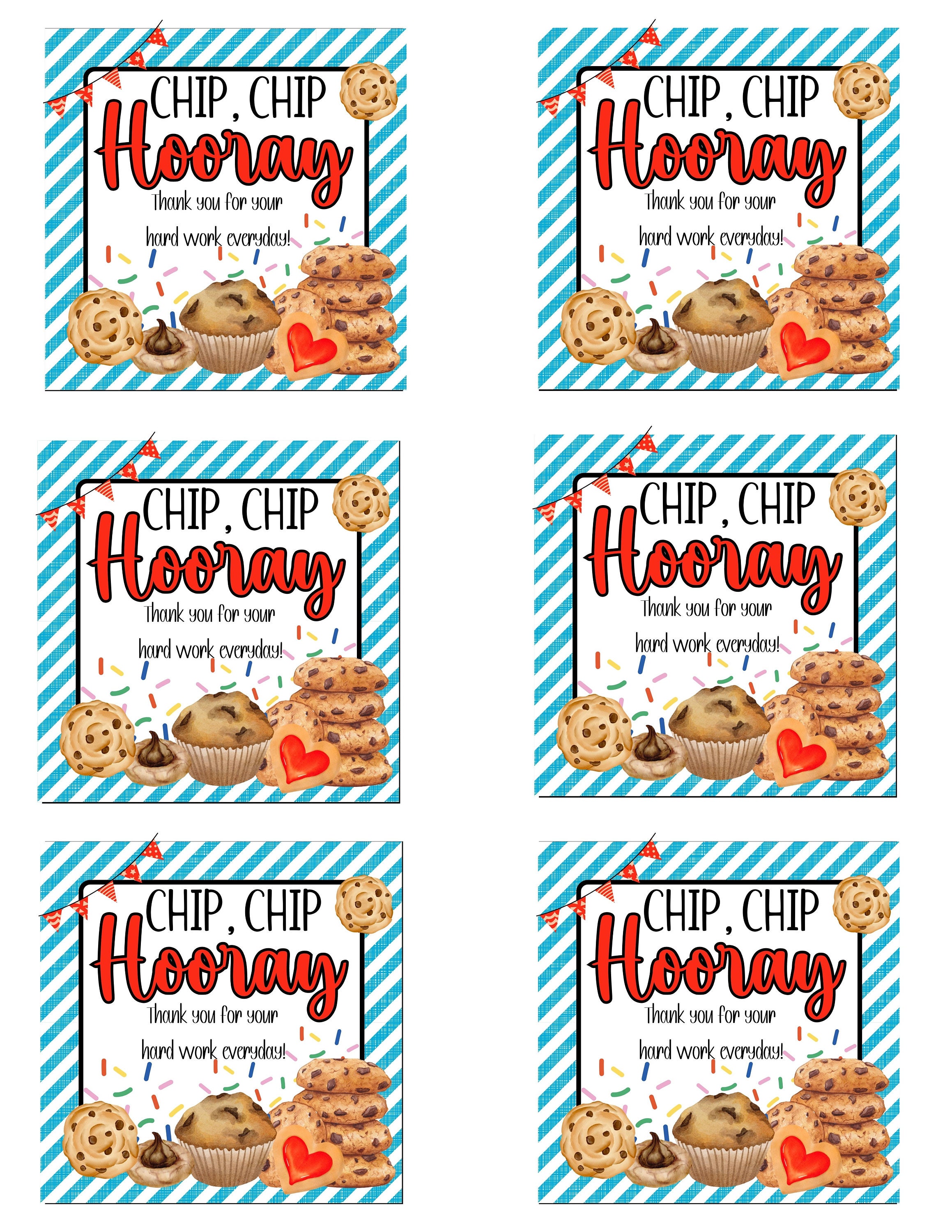 Teacher Appreciation Gift Tag/ Treat Bag Tag Bundle Teacher Thank You ...