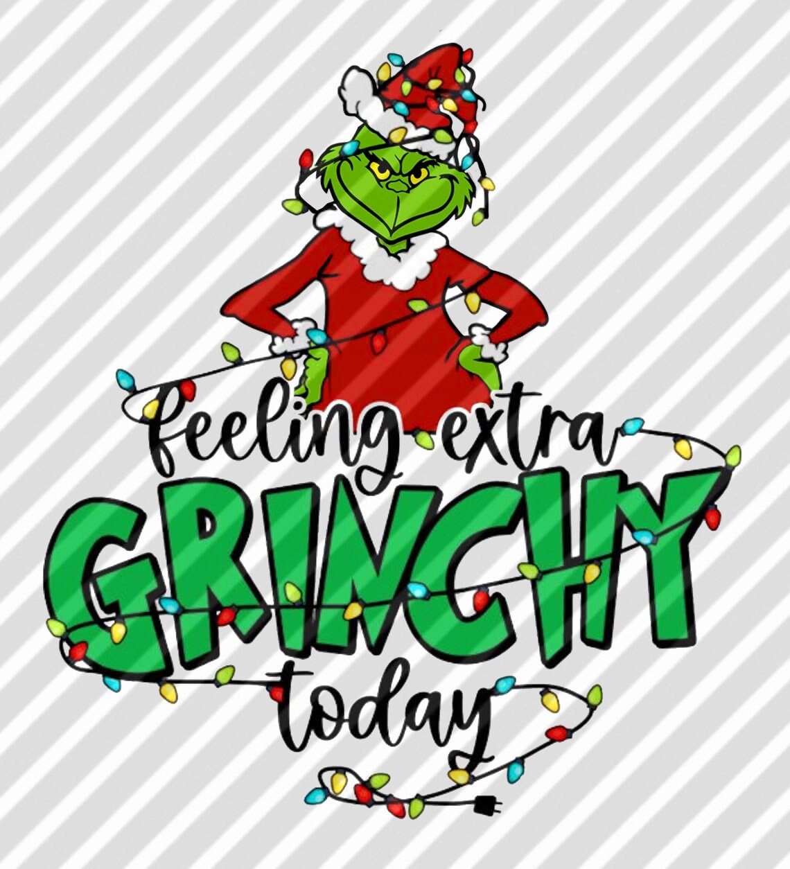 Feeling Extra Grinchy Today PNG Ready to Press Sublimation Transfer - Etsy