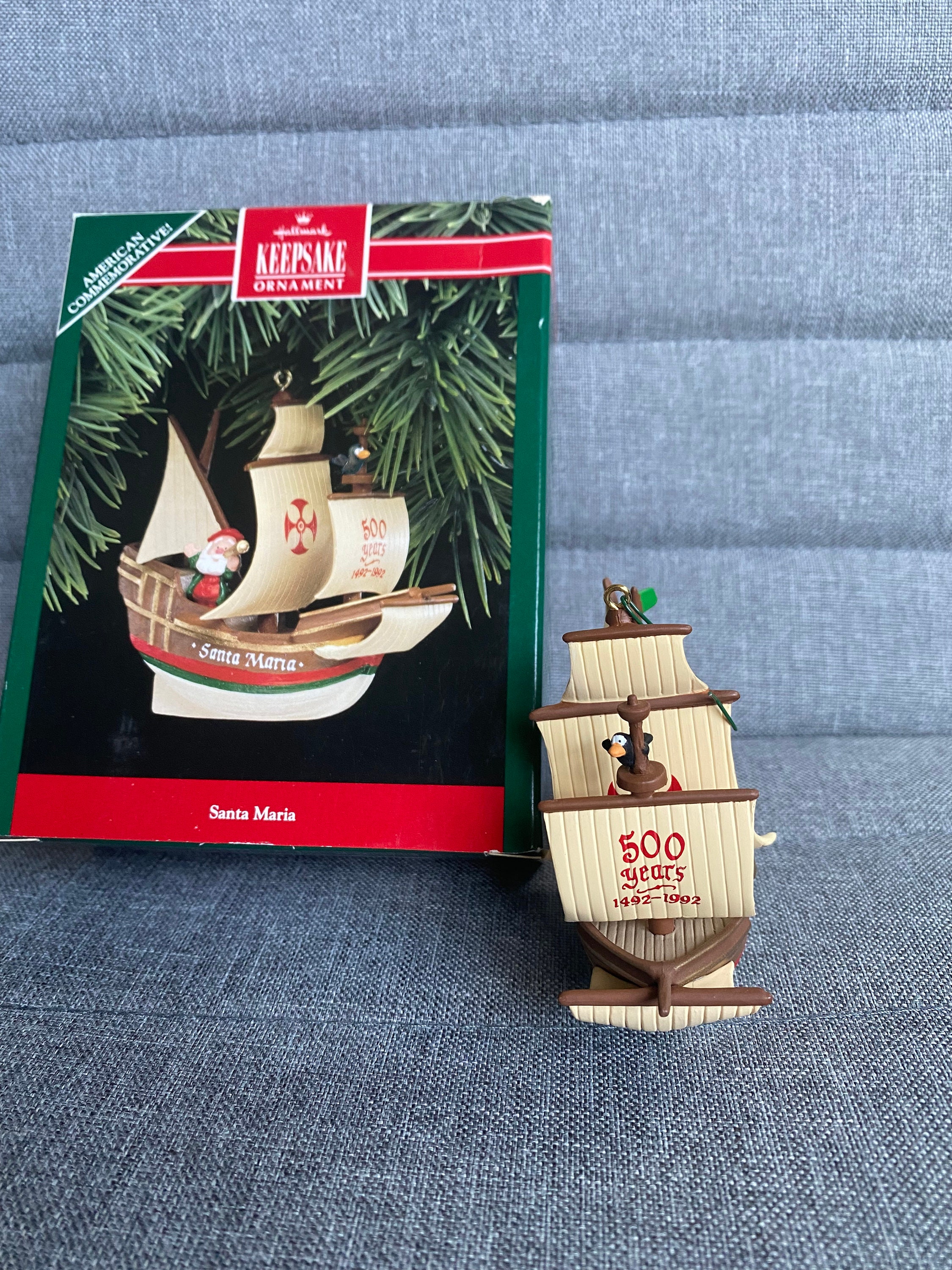 1992 Hallmark santa Maria Keepsake Ornament American Commemorative - Etsy