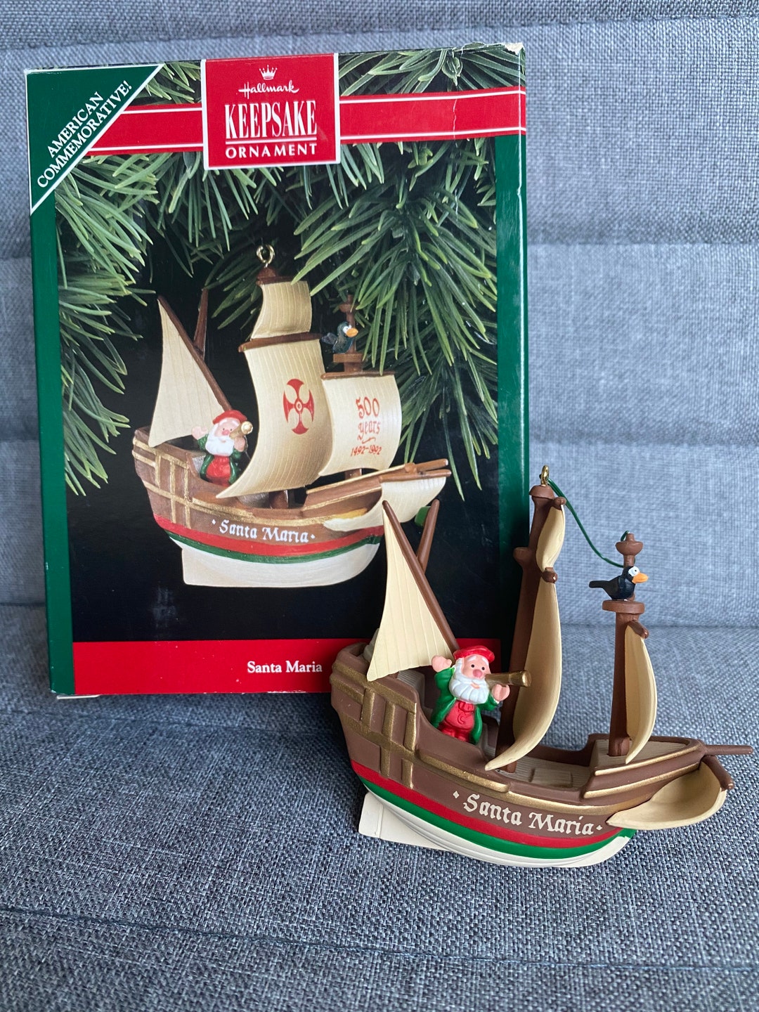 1992 Hallmark santa Maria Keepsake Ornament American Commemorative - Etsy
