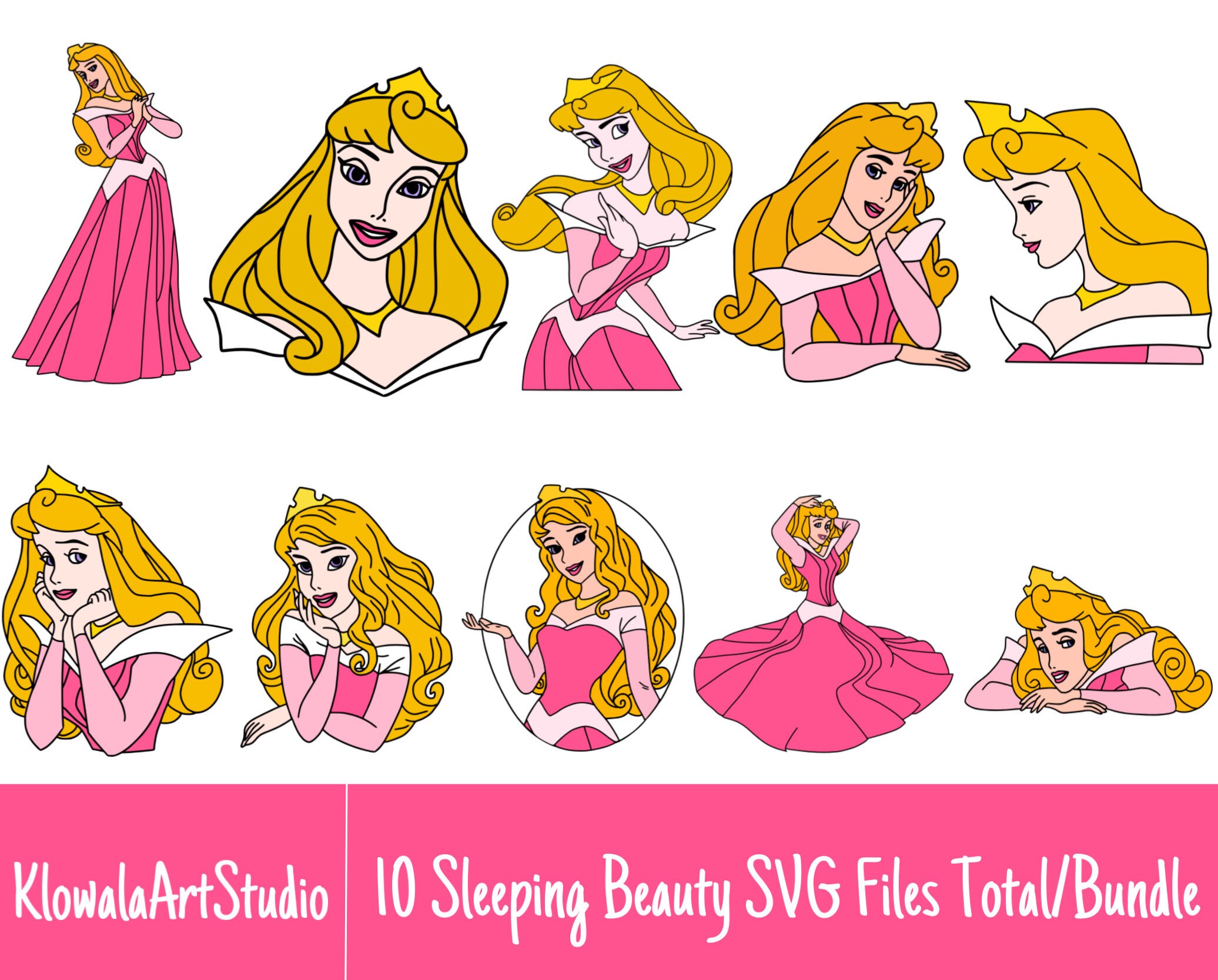 10 Best Sleeping Beauty SVG Files Total Bundle for Cricut, SVG, Layered ...