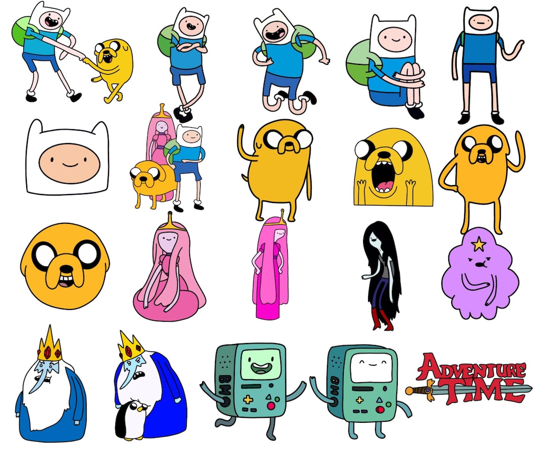 20 Colorful Layered SVG Files for Cricut- Adventure Time Cartoon Bundle ...