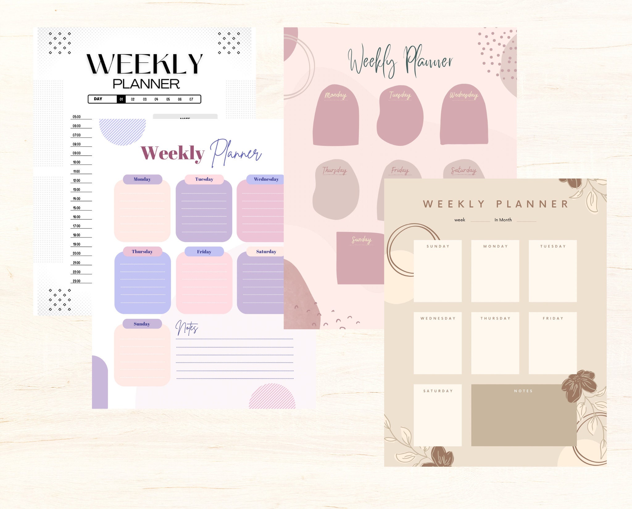 Ulimate Printable Weekly Planner Bundle 100 Files Total - Etsy