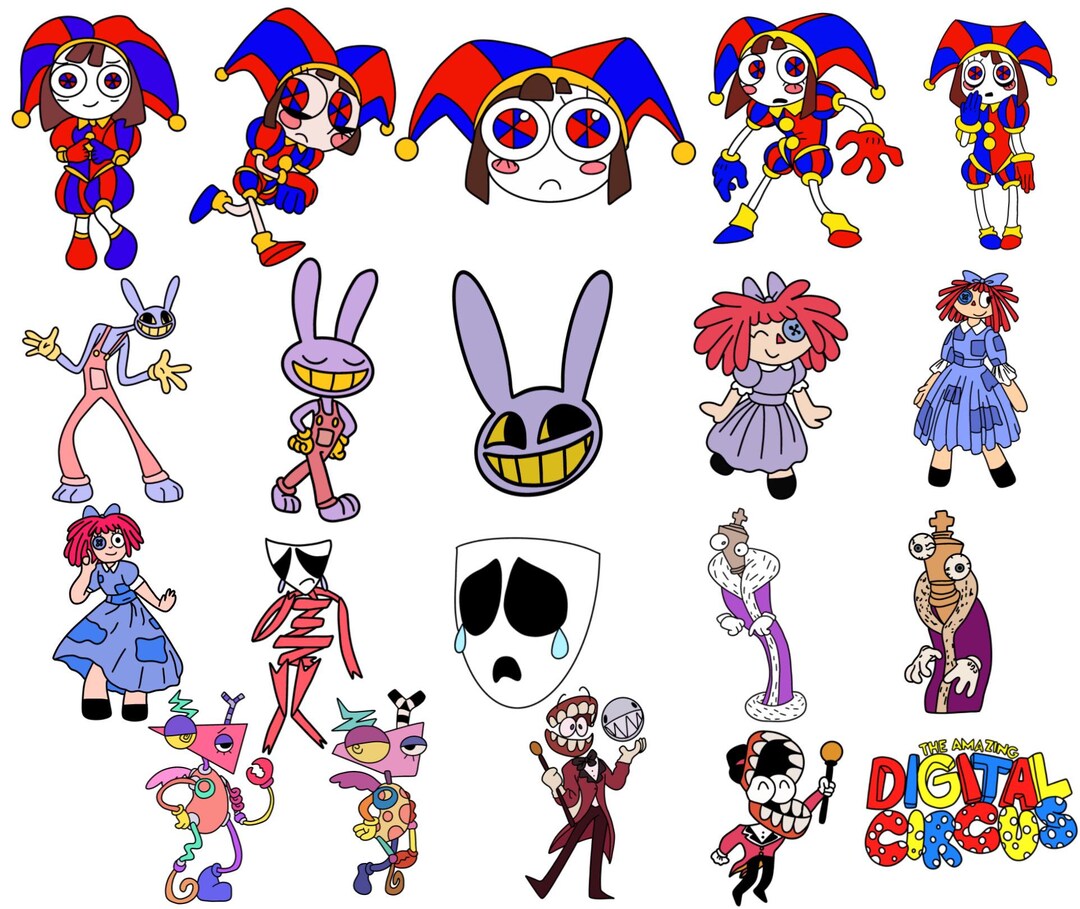 20 Colorful Layered SVG Files for Cricut Amazing Digital Circus Bundle ...