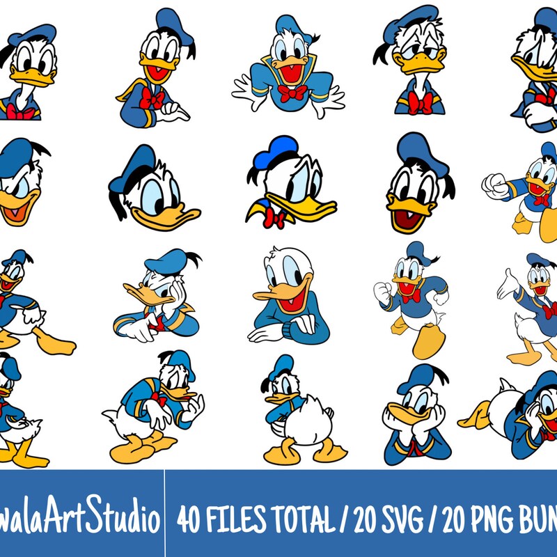 Donald Duck Svg - Etsy