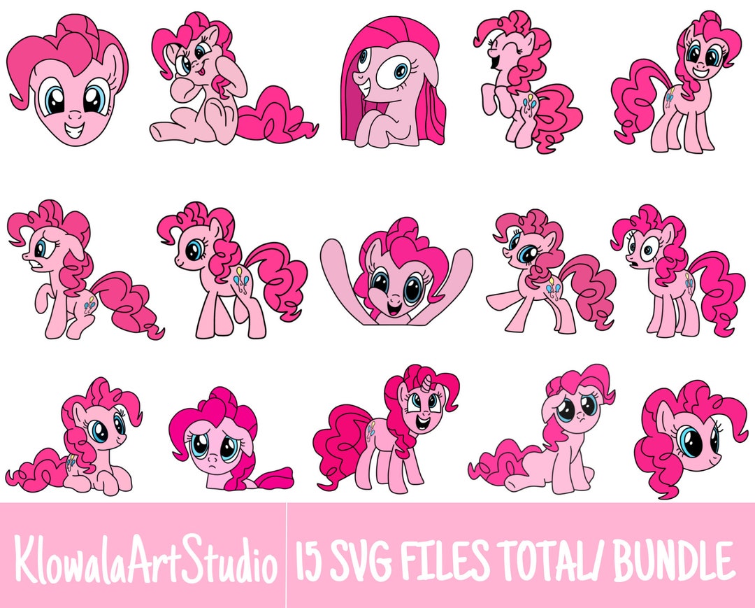 15 Colored Layered Pinky Pie MLP SVG Files/bundle for Cricut, SVG ...