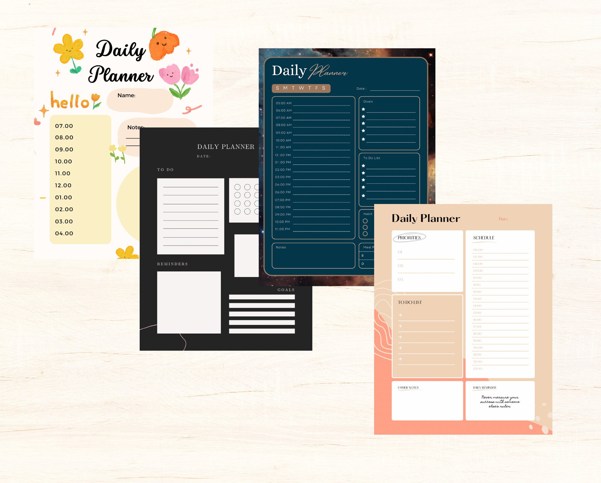 Ulimate Printable Daily Planner Bundle 100 Files Total - Etsy