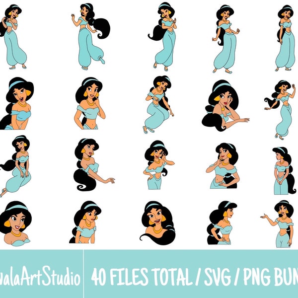 Princess Jasmine Svg - Etsy