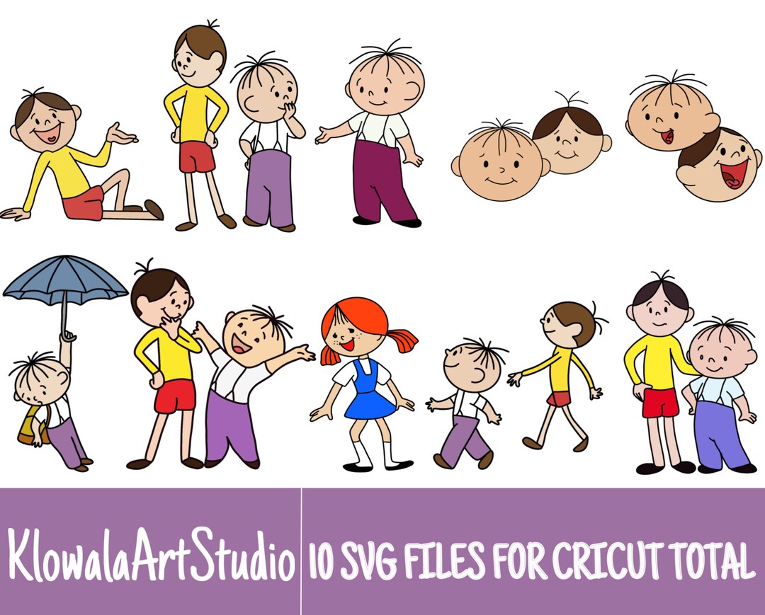 10 Colored Layered Bolek and Lolek 70s Cartoon SVG - Etsy