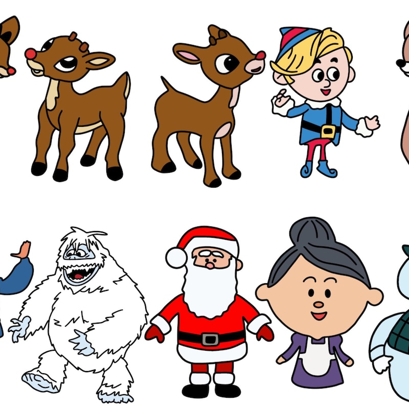 Rudolph Cartoon Character Clip Art - Etsy