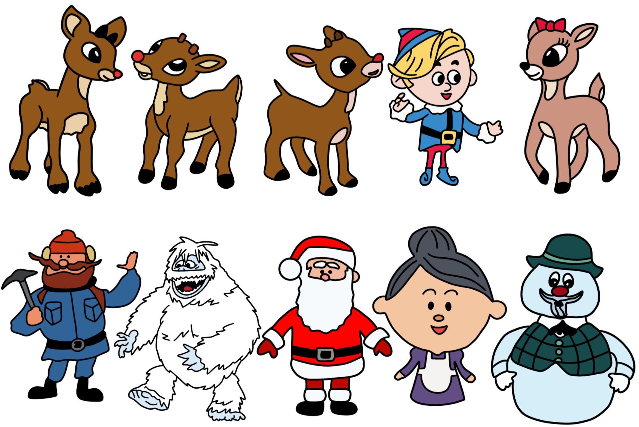 10 Rudolph the Red Nose Reindeer Christmas SVG Files Total- Bundle for ...