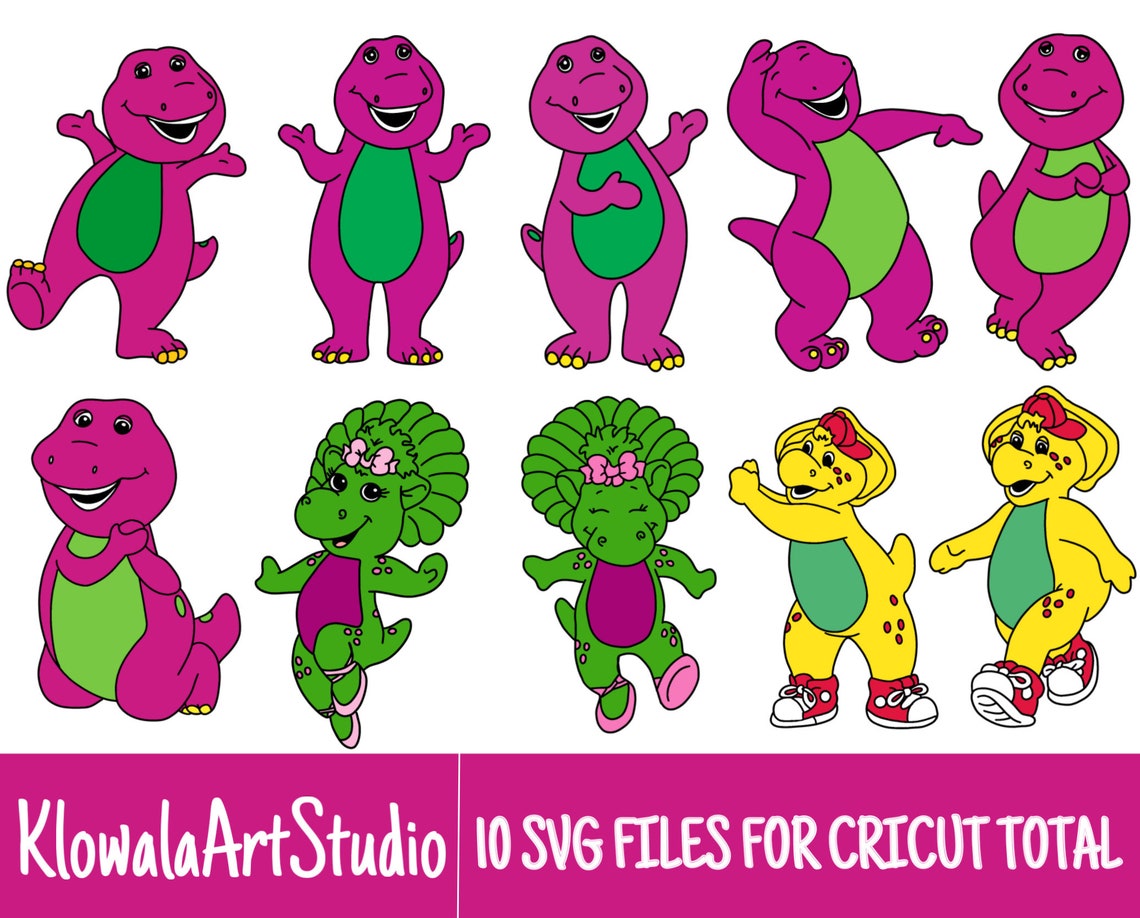 10 archivos/paquetes SVG de dibujos animados de Barney 2000 en - Etsy ...