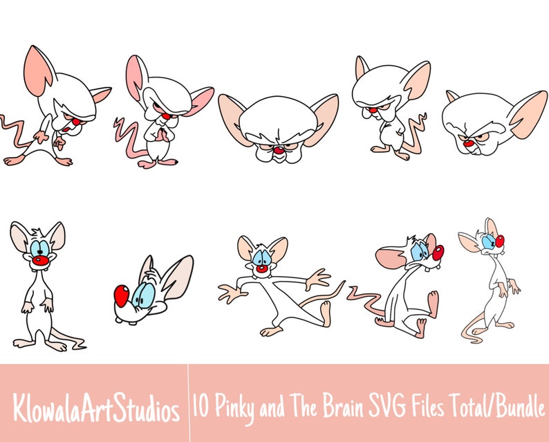 10 Pinky and the Brain SVG Files Total/bundle for Cricut, SVG, Layered ...